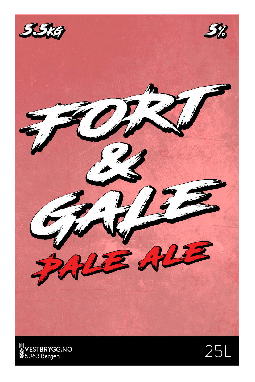 Vestbrygg - Fort og Gale - Pale Ale 25L Ølsett - Vestbrygg AS