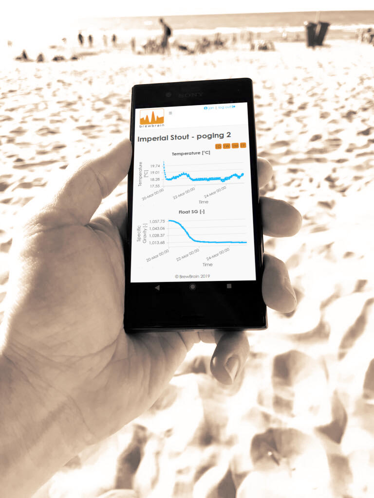 BrewBrain Float Wifi Hydrometer wifi hydrometer og termometer - Vestbrygg AS